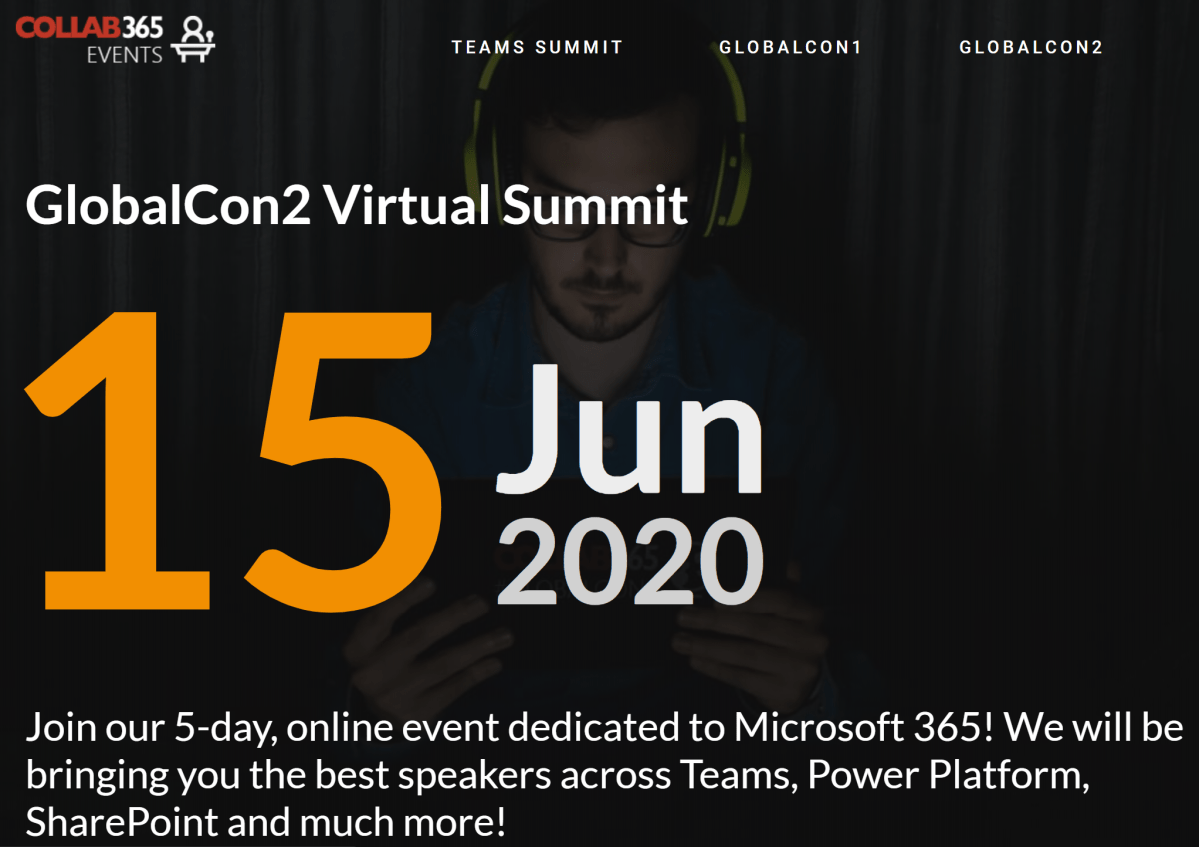 Speaking at Collab365 GlobalCon2 Virtual Summit #globalcon2 #collab365 – Chirag Patel MVP MCT